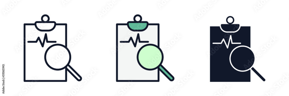 Diagnostic icon symbol template for graphic and web design collection ...