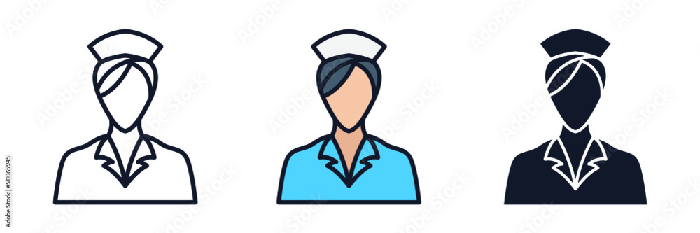 nurse icon symbol template for graphic and web design collection logo ...