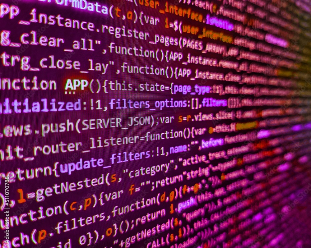 Simple Website Html Code With Colorful Tags In Browser View On Dark Background Abstract