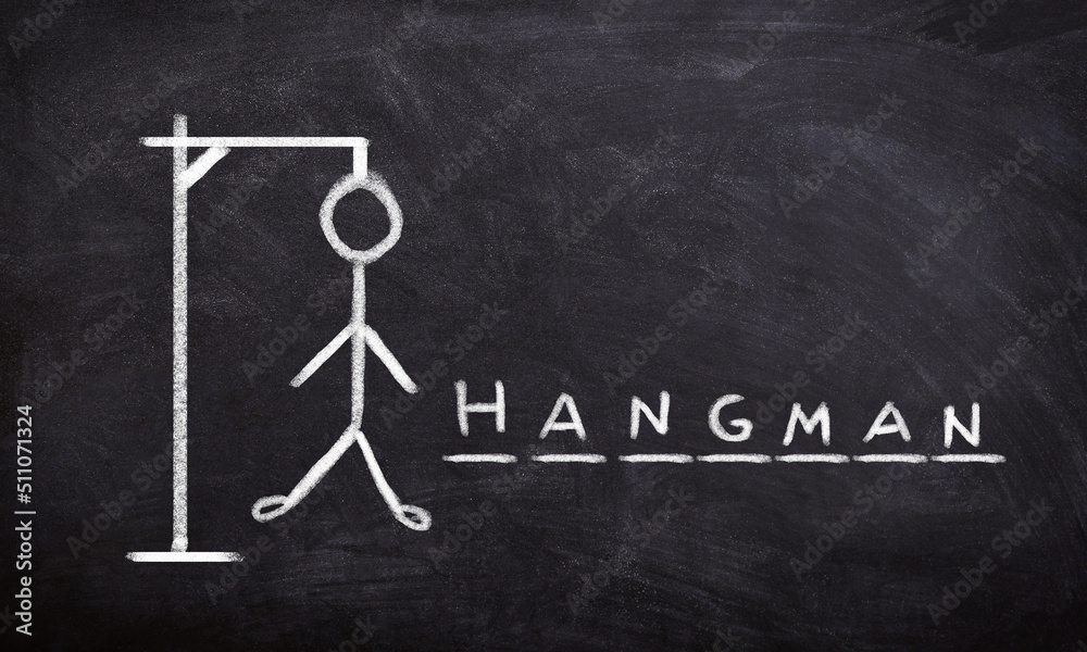 Hangman game word game Stock Illustration | Adobe Stock