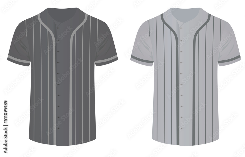 Light and dark grey baseball shirt. vector illustration Stock Vector ...