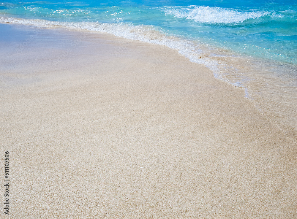 Background beach with sea wave. Texture sand. Gentle pastel colors ...