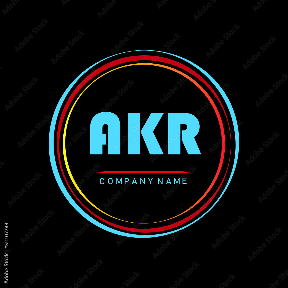 AKR,A KR Alphabet Letter Design With Creative Circle ,A K R Letter Logo Design ,AKR Letter Logo ...
