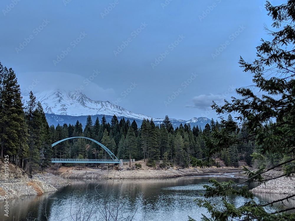 Bridge by Mt Shasta - photograph taken in the winter, hiking photo of a ...