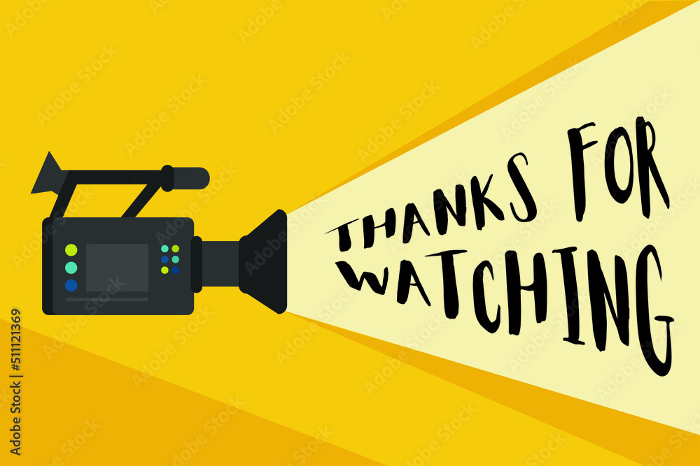 'Thanks for Watching' title screen concept design with retro looking ...