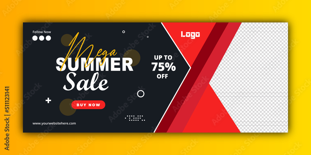 Horizontal Special Offer sales banner background Design template Stock ...