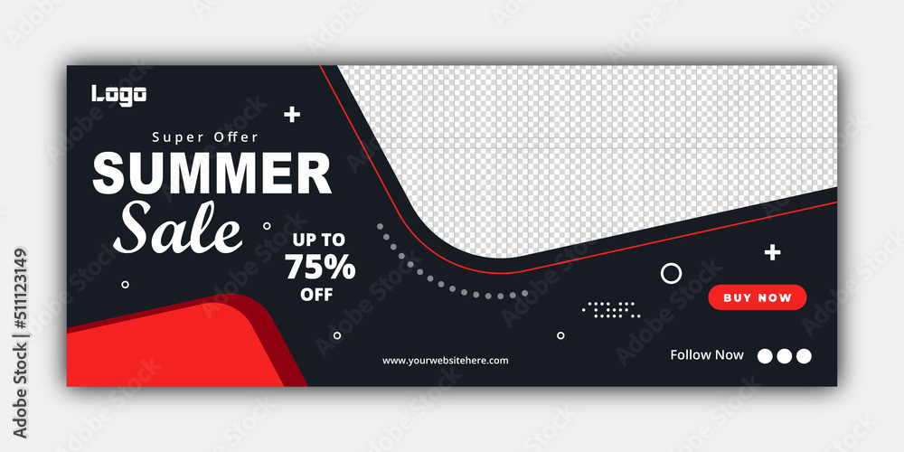 Horizontal Special Offer sales banner background Design template Stock ...