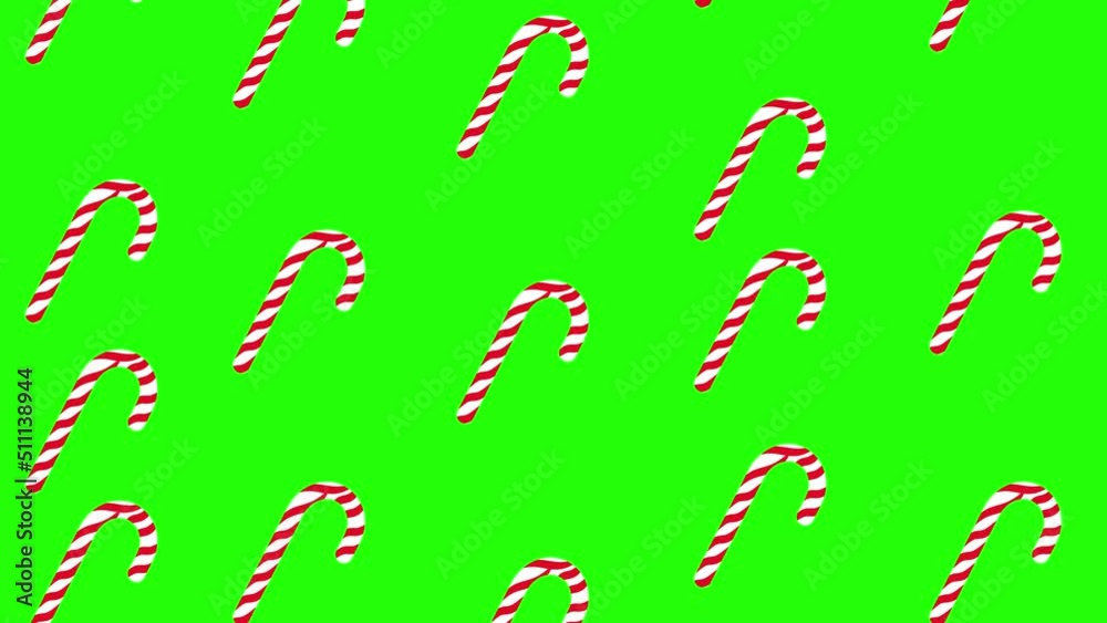 Red candy animation on green screen 4k background. Candies falling from ...