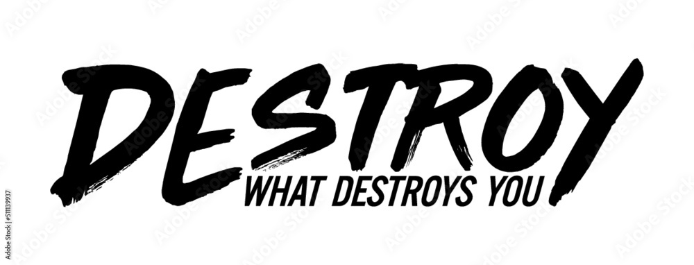 Destroy what destroys you. Motivational quote. Stock Vector | Adobe Stock