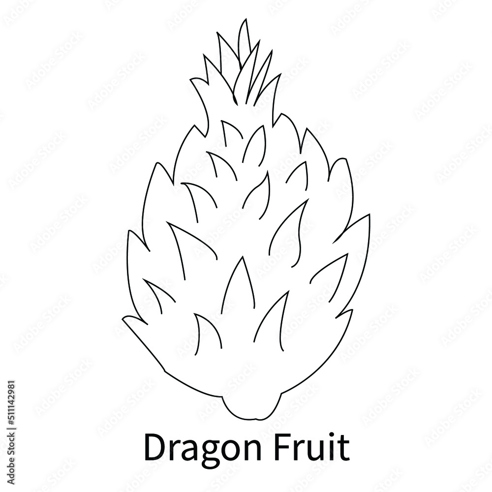 Easy Fruits coloring pages for kids and children, simple fruit arts ...