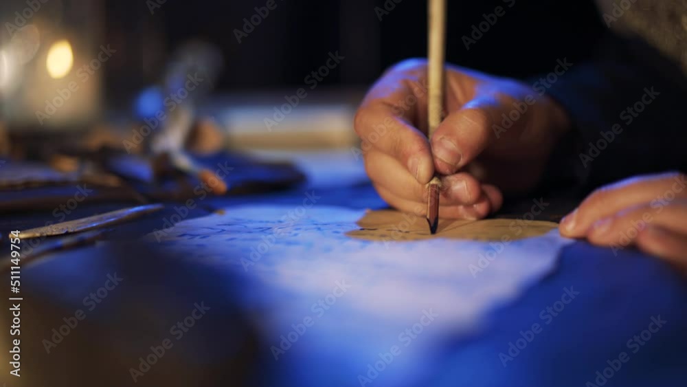 Tumbled paper and pen. Historical background. Writing with ink in ...