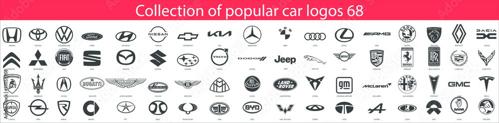 New emblem - Peugeot, Renault, Nissan, BMW, Kia, Dacia. New design. Big ...