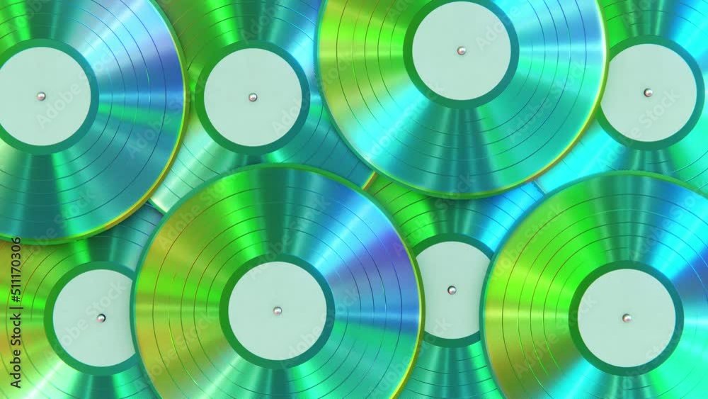 Realistic seamless looping 3D animation of the colorful spinning summer ...