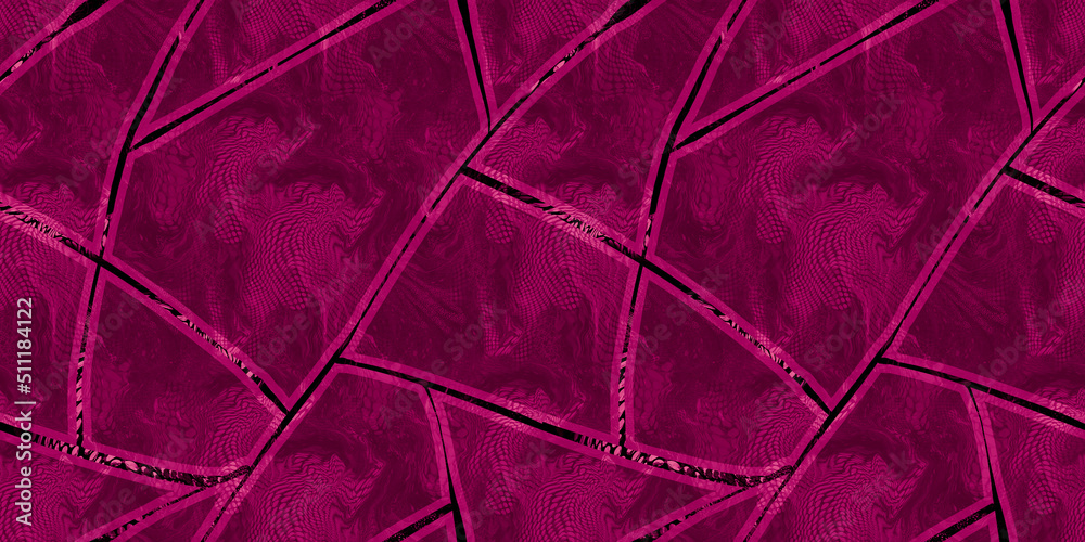 Vintage 80s snake skin inspired marbled abstract geometric texture ...