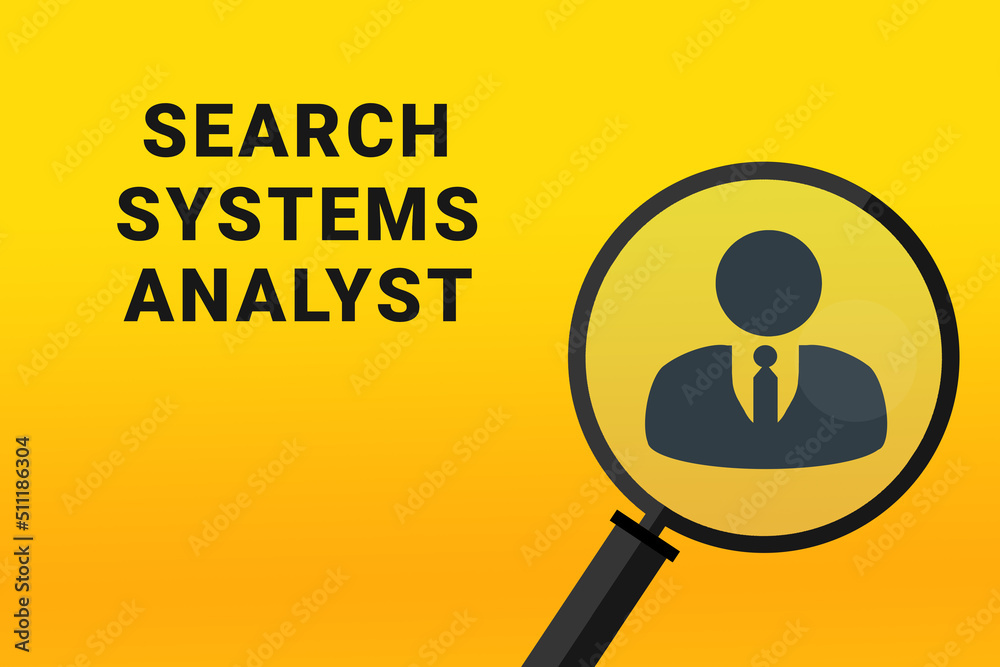 Systems Analyst career. Build a career concept. Systems Analyst working ...