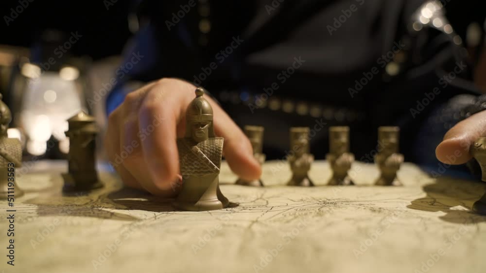 Use of historical maps and chess pieces in the Middle Ages. Orientation ...