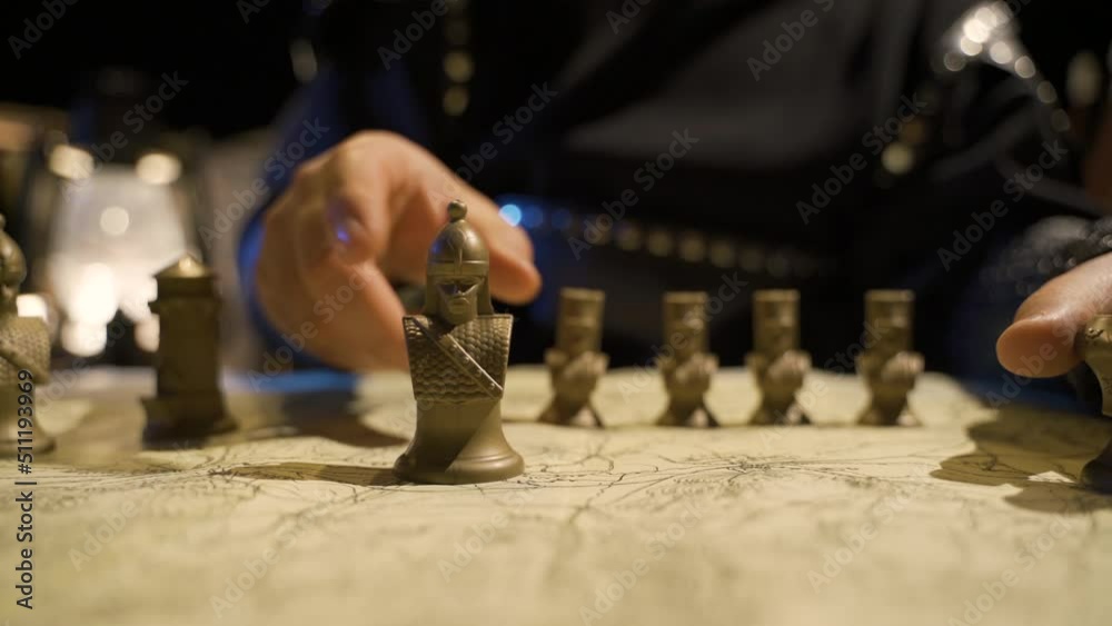 Use of historical maps and chess pieces in the Middle Ages. Orientation ...