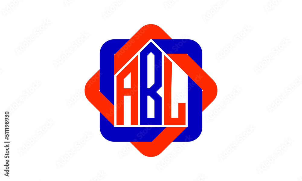 ABL three letter real estate logo with home icon logo design vector ...