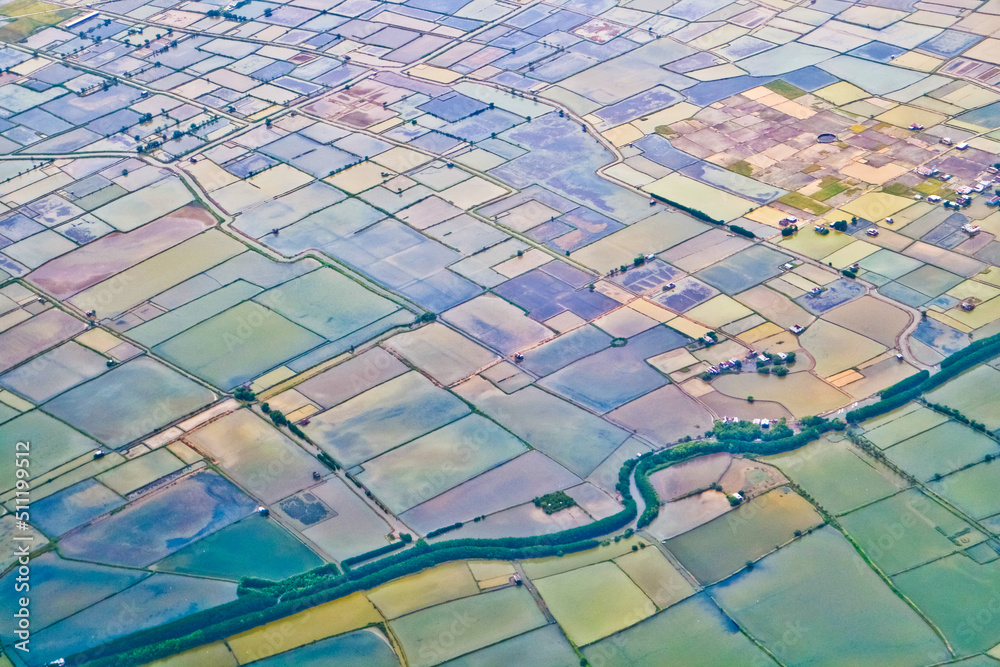 Healthy river flow seen from above. Healthy rivers are used for various ...