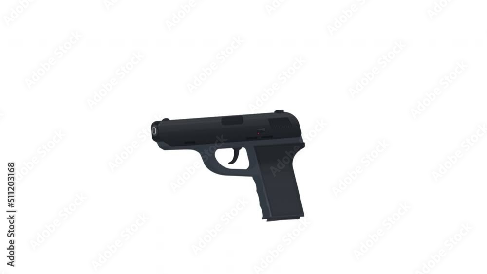 Reloading the pistol clip. Weapon firing animation, alpha channel ...