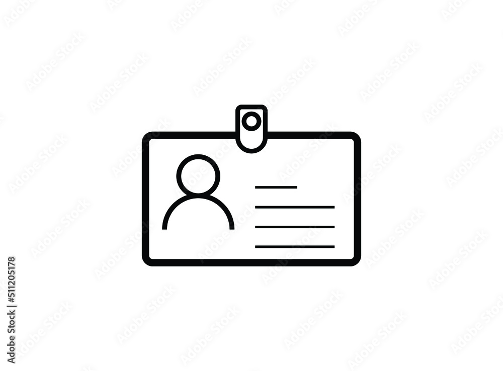 car driver, driving license, id card thin line icon. Linear vector ...