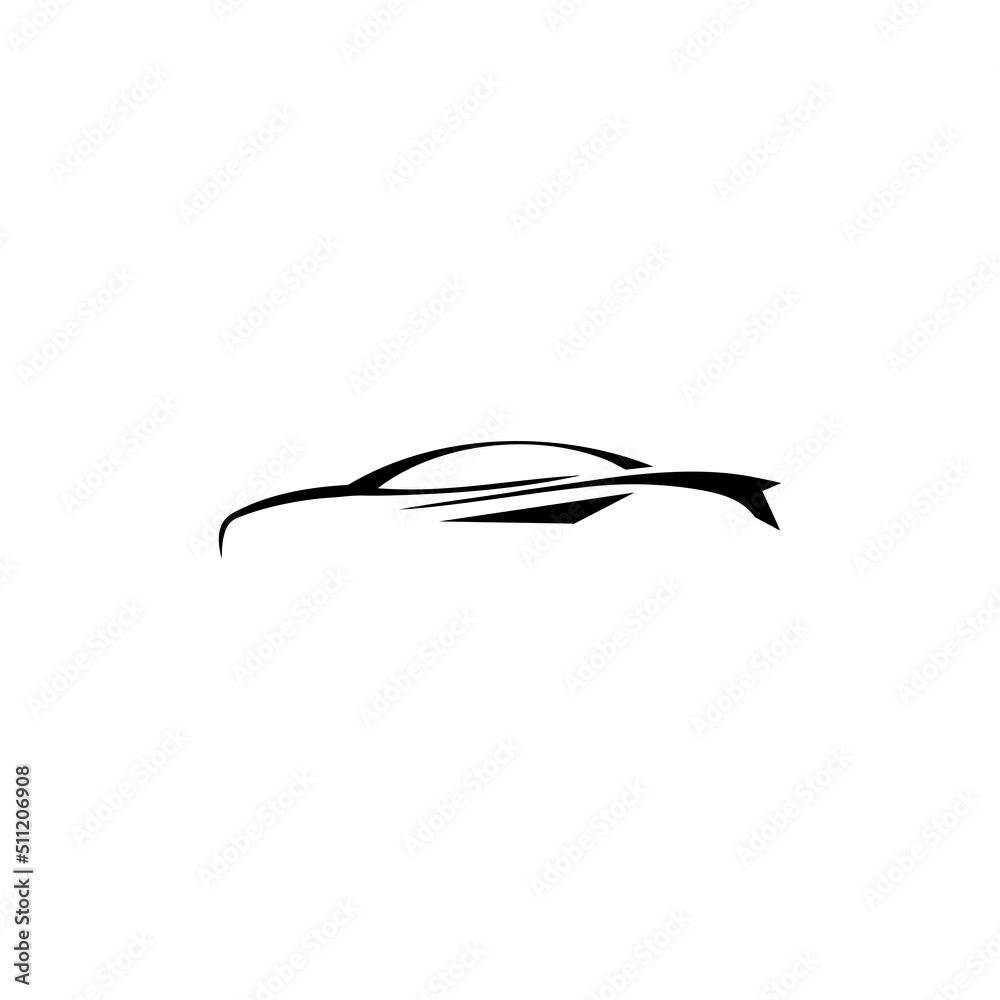 Desain logo mobil gaya otomatis dengan konsep olahraga ikon kendaraan ...