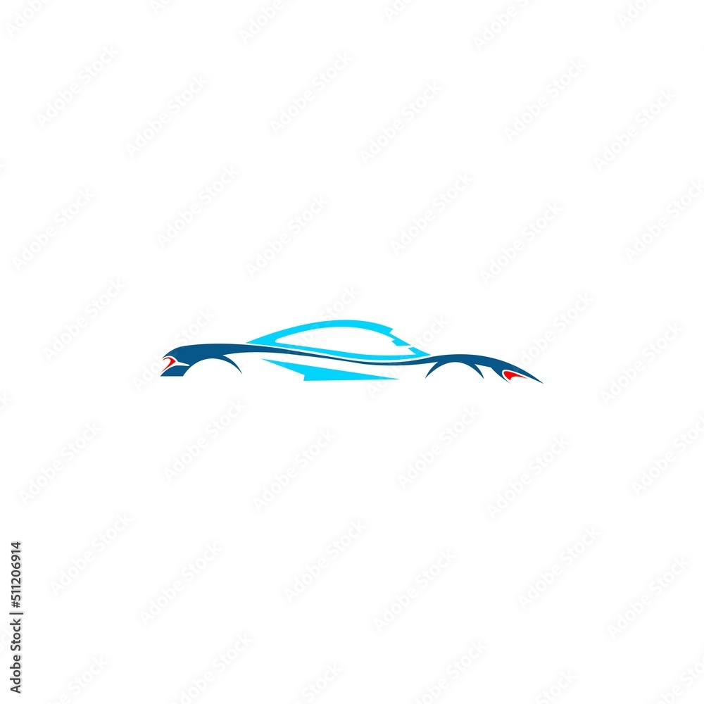 Desain logo mobil gaya otomatis dengan konsep olahraga ikon kendaraan ...