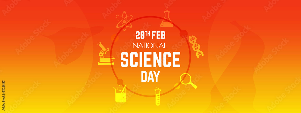 National Science Day Banner Design, Poster, Cover Design Stock Vector ...