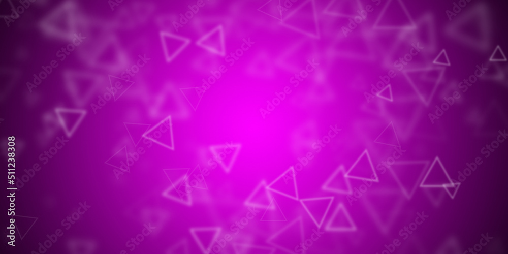 Abstract magenta background with flying triangular shapes Stock ...