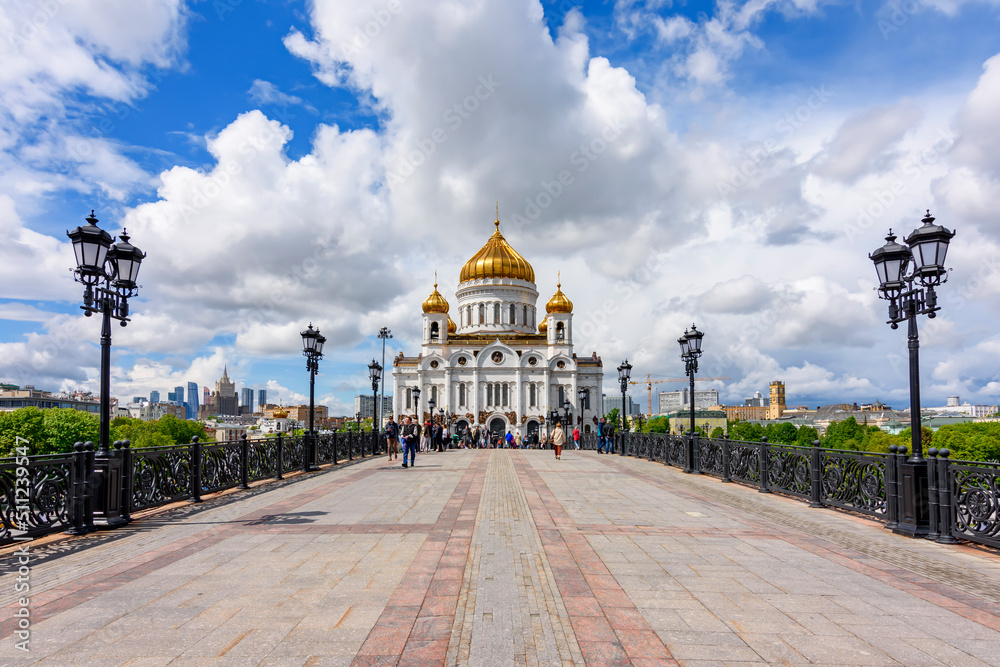 Cathedral of Christ the Savior (Khram Khrista Spasitelya) in Moscow, Russia Stock Photo | Adobe ...