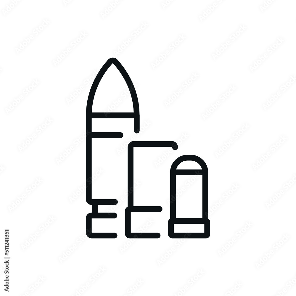 Ammunition linear icon. Hunting shop. Thin line customizable ...