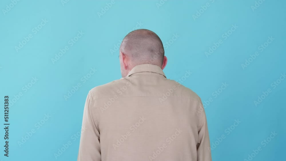 Shy man. Curious reaction. Boomerang animation. Awkward flirt ...