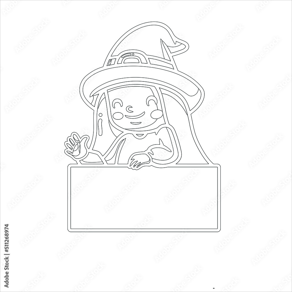 Sweet girl witch Coloring page , Cute chibi kawaii Witch characters ...