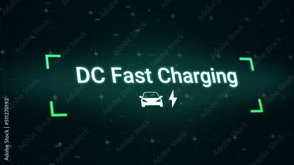 DC fast charger available display banner for electric vehicle charging ...