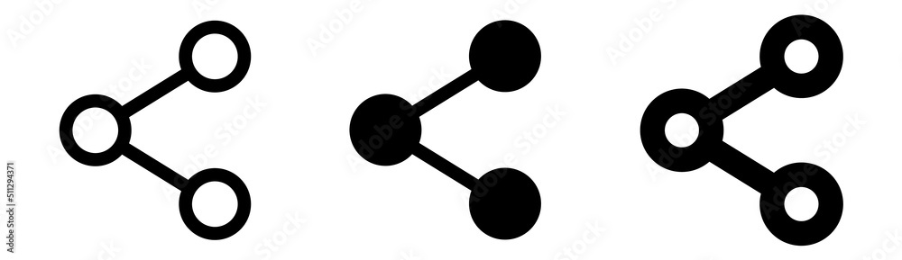 Share icon set. Sharing signs. Vector illustration. Stock Vector ...