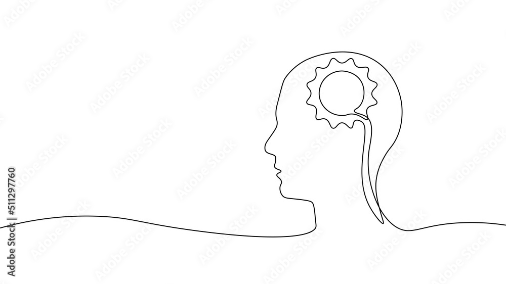One line coaching session problem solution concept. Creative idea ...