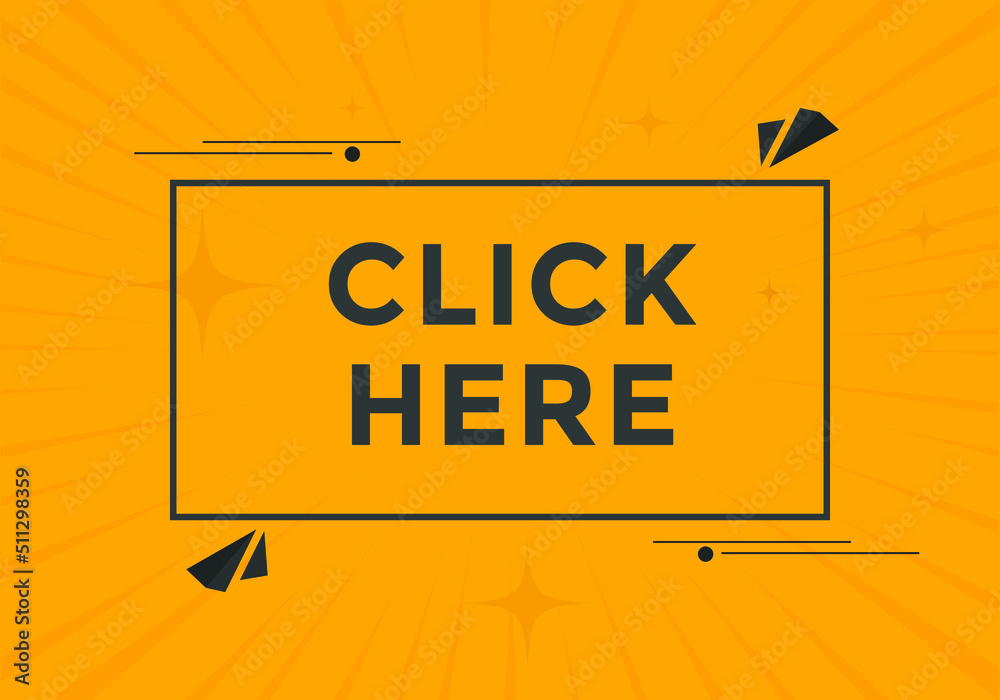 Click here text button. Web button template Click here Stock Vector ...