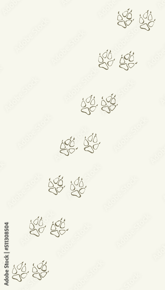 Dog foot print. Vector drawing Stock Vector | Adobe Stock