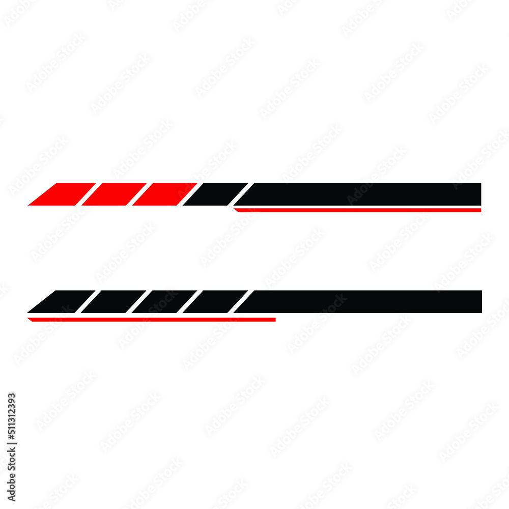 racing car body template sticker design vector. car modification ...