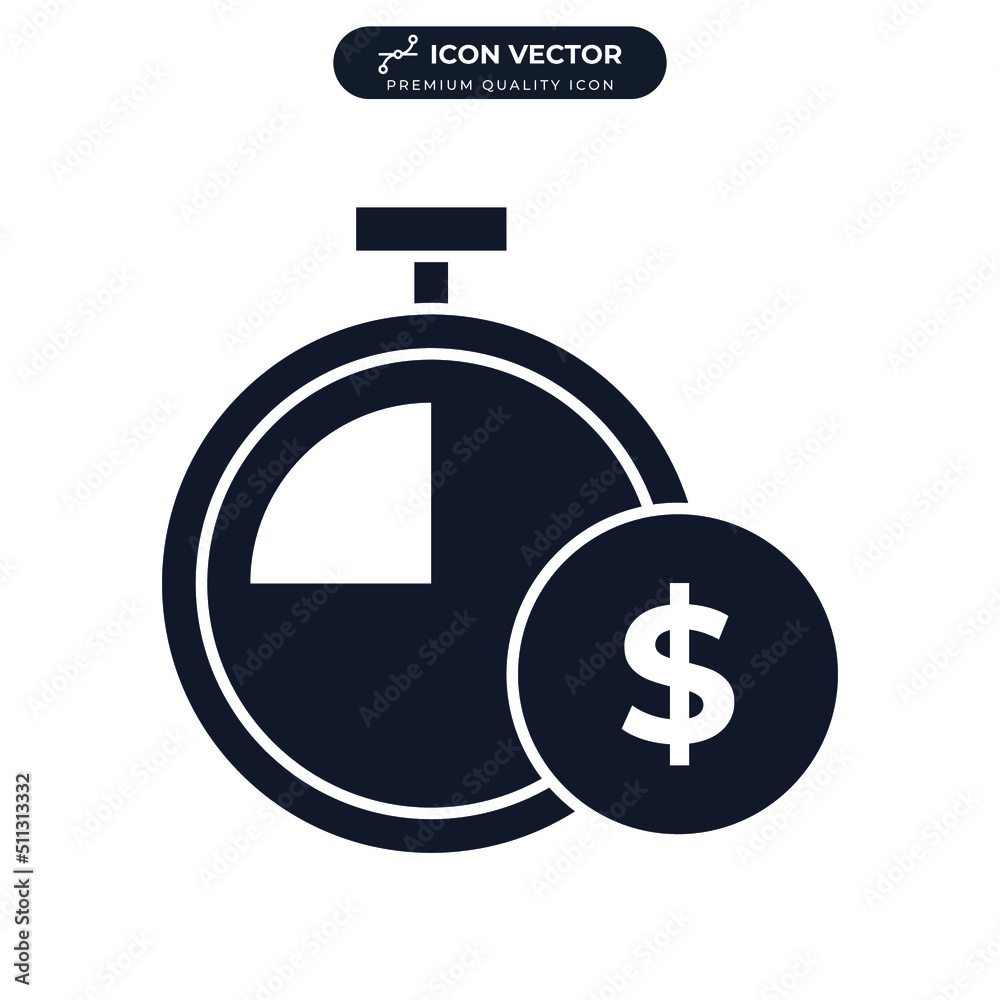 Time is money icon symbol template for graphic and web design ...