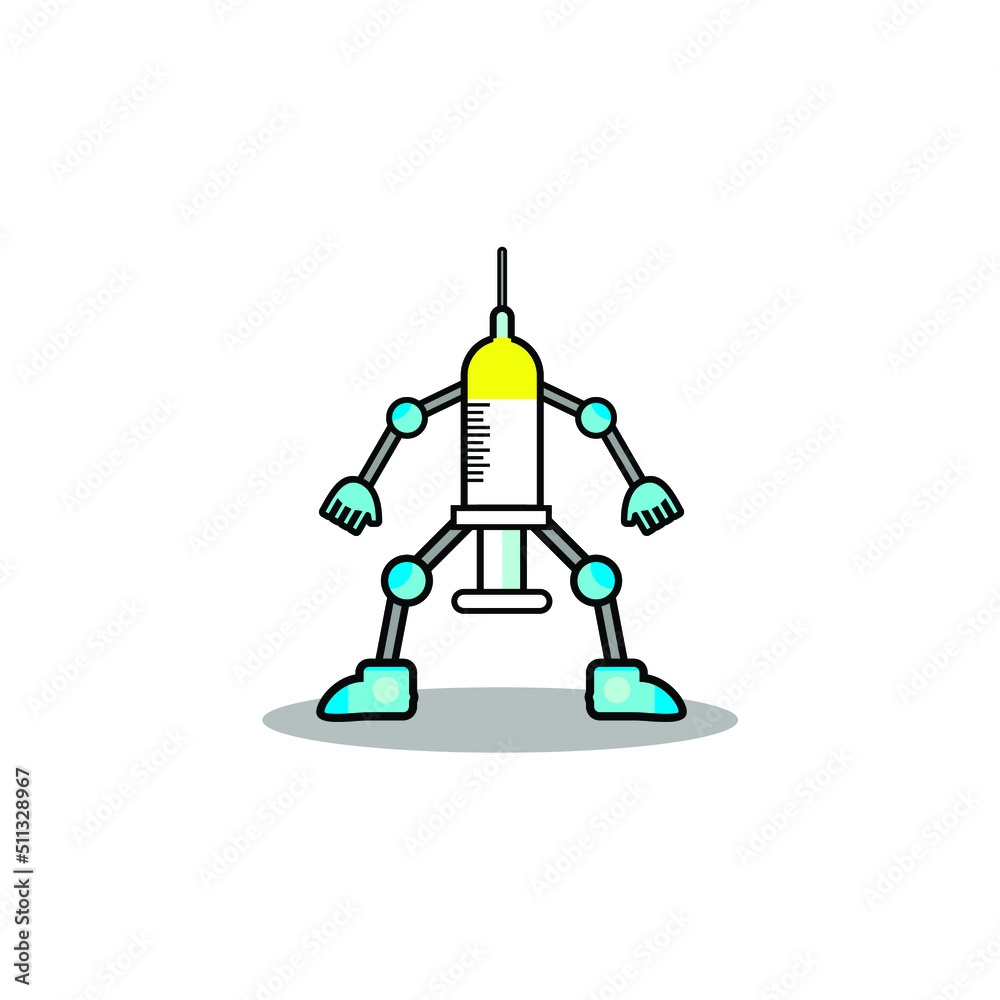 injection character mascot vector illustration, perfect for icons ...