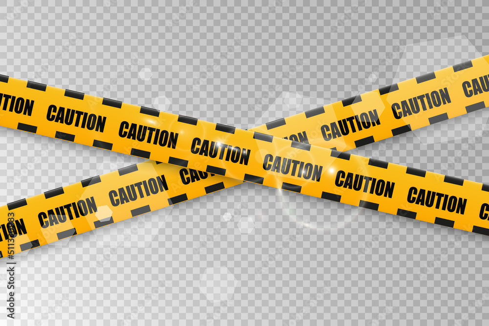 Lines isolated. Warning tapes. Caution. Danger signs. Vector ...