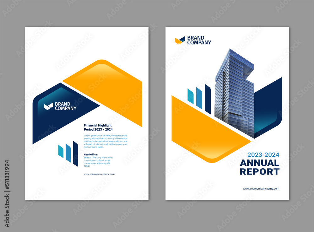 Annual report cover design business corporate professional clean ...