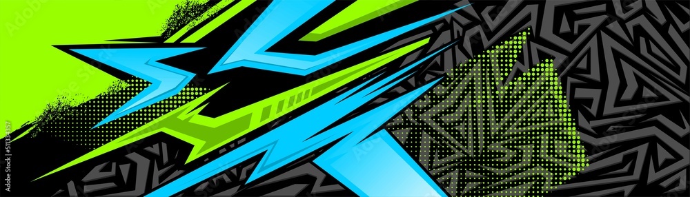 Abstract Car decal design vector. Graphic abstract stripe racing ...