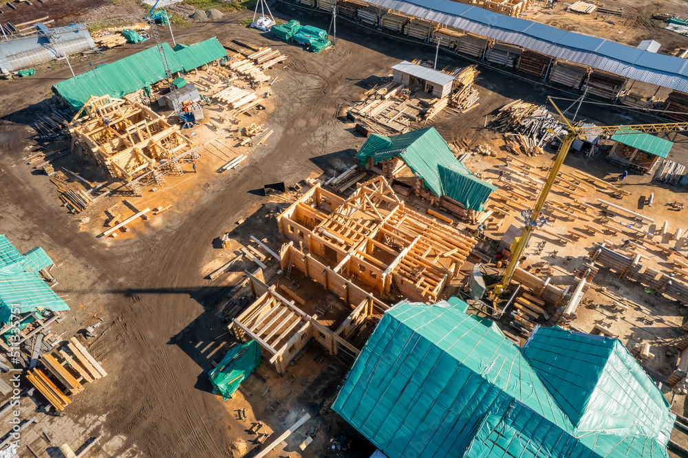 Industry site for construction of villas and houses from timber and ...