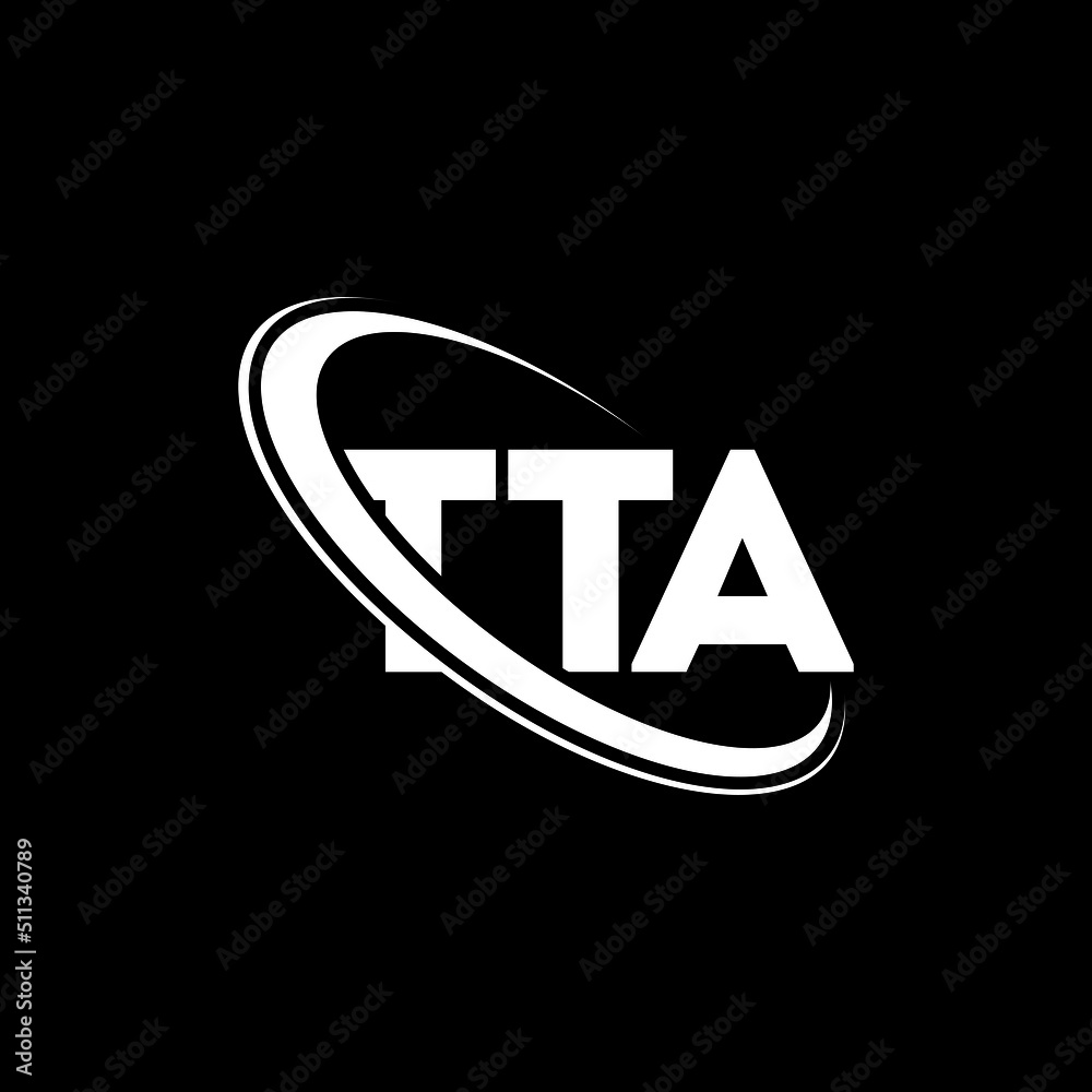 TTA logo. TTA letter. TTA letter logo design. Initials TTA logo linked ...