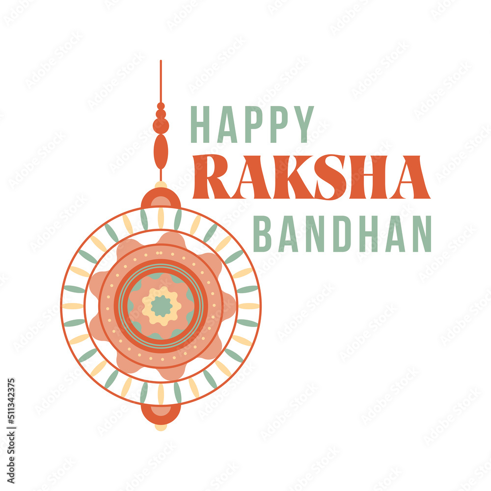 happy raksha bandhan lettering Stock Vector | Adobe Stock