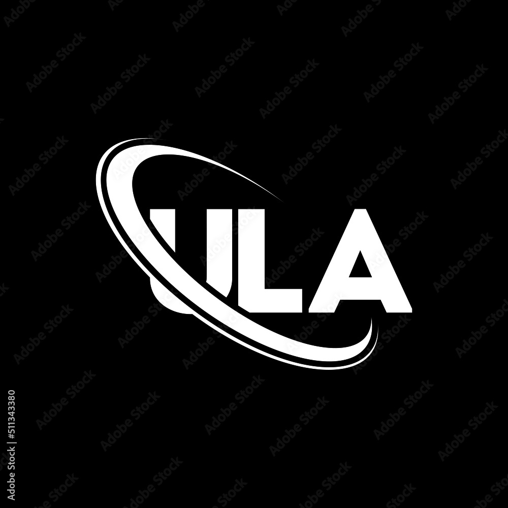 ULA logo. ULA letter. ULA letter logo design. Initials ULA logo linked ...