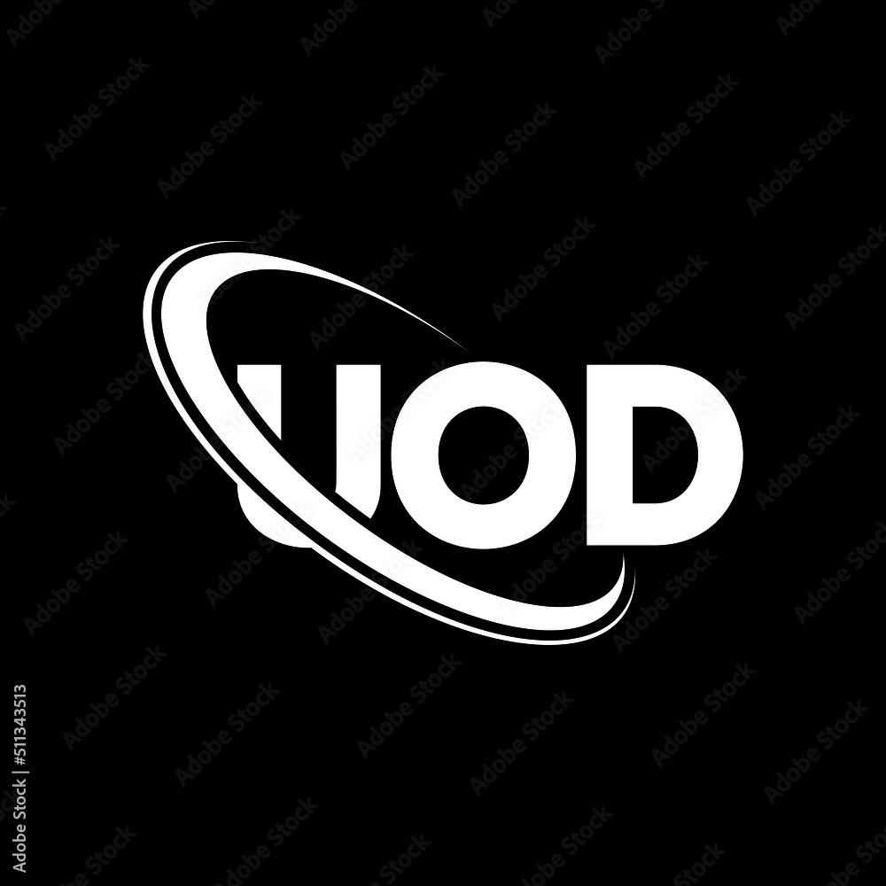 UOD logo. UOD letter. UOD letter logo design. Initials UOD logo linked ...