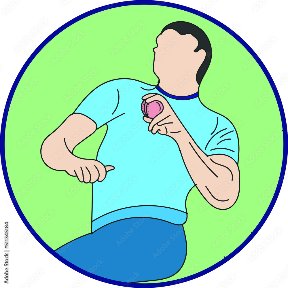 Cricket vector, Fast bowler logo, color sketch drawing of fast bowling ... Cricket vector, Fast bowler logo, color sketch drawing of fast bowling ...